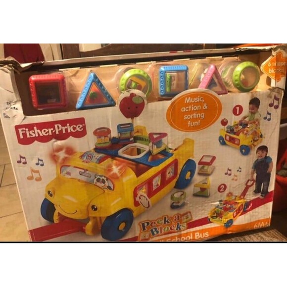 Fisher-Price | Toys | Fisher Price Peekablocks Sort Roll School Bus ...